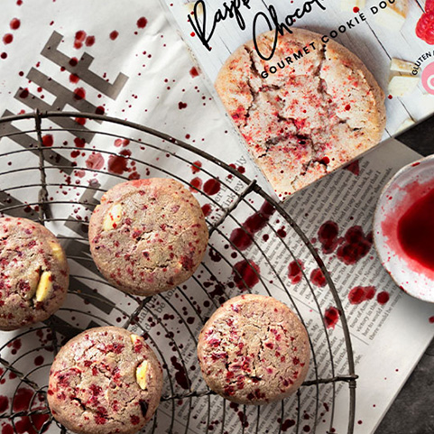 Halloween Hack: Raspberry White Chocolate Cookies - Doughlicious