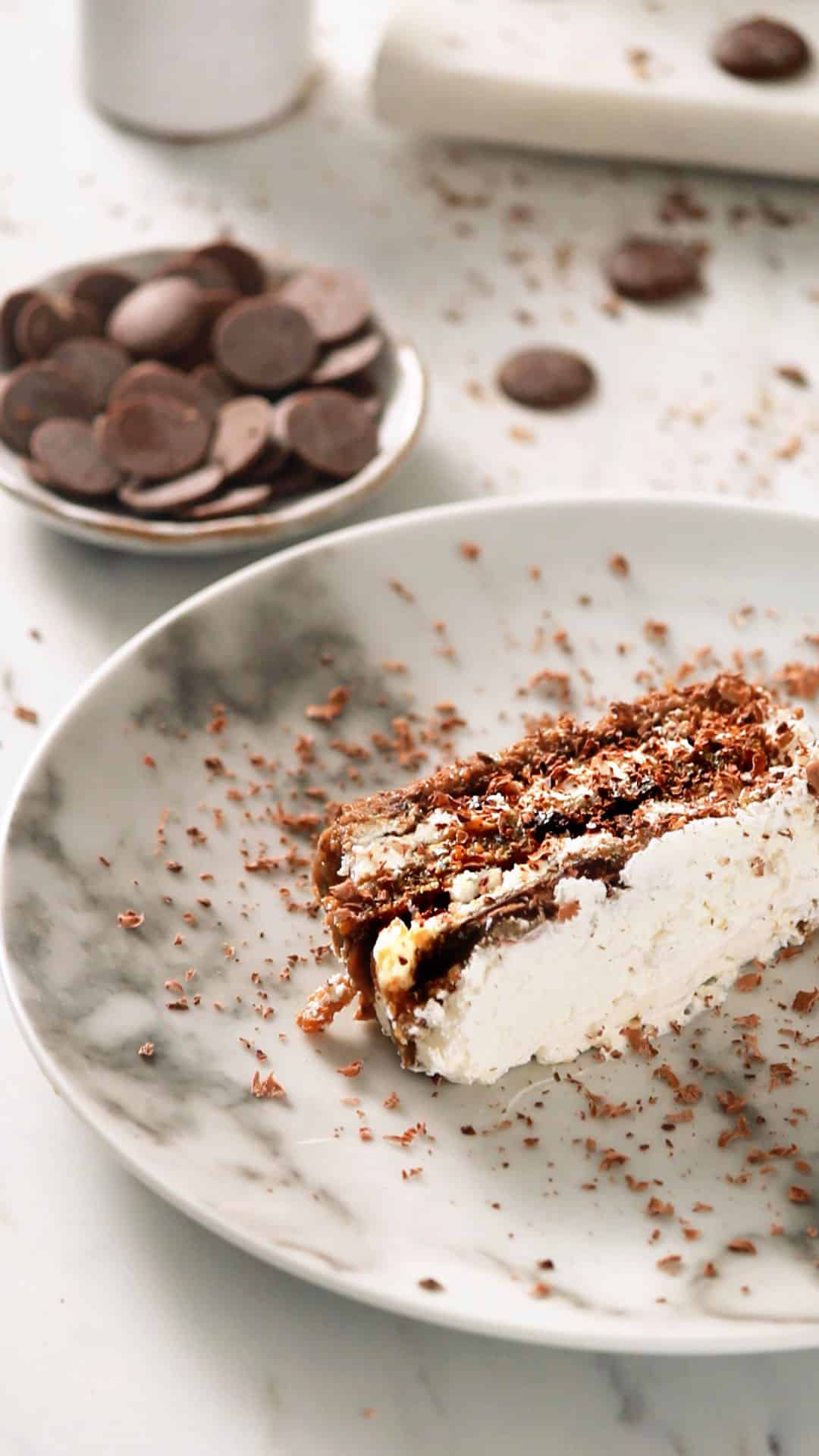 Tiramisu-y Cookie Ice Box Cake - Doughlicious